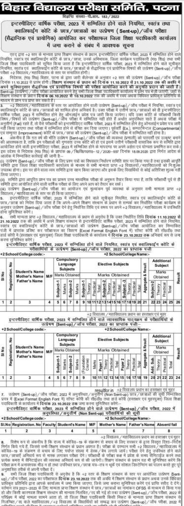Bihar Board Matric Inter Official Model Paper 2024 : Bihar Board 10th ...
